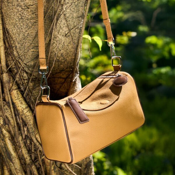 Genuine Leather Boston Bag | Pillow Shoulder Crossbody